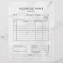 Professional Elegant Marble Invoice Receipt Custom Letterhead | Zazzle