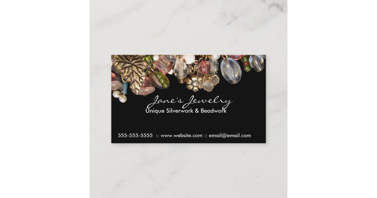 Professional Jewellery double sided Business Cards | Zazzle
