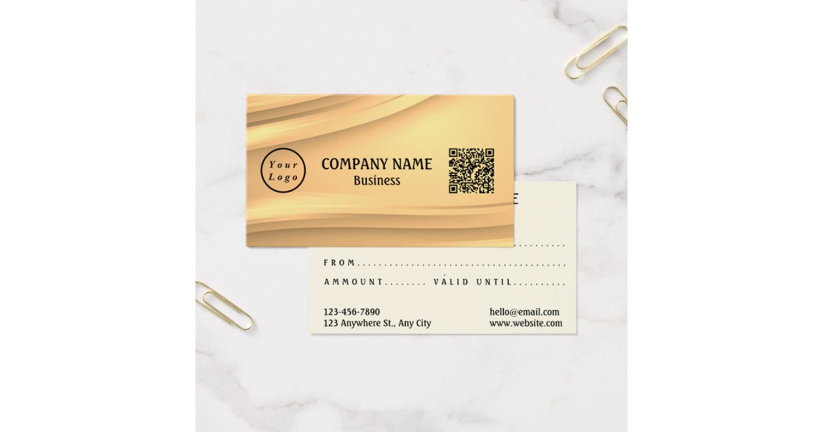 Professional Modern Logo Qr Code Gift Card | Zazzle
