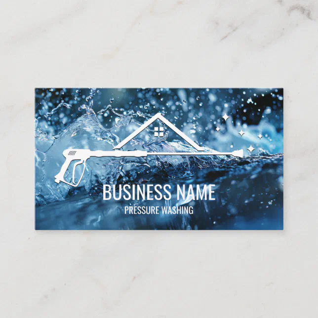 Professional Pressure Washing Power Masculine Bu Business Card | Zazzle
