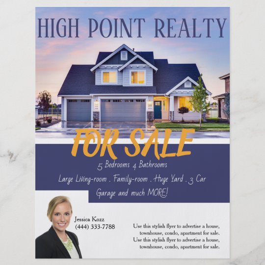 Professional Real Estate Realty Flyer For Sale | Zazzle.co.uk