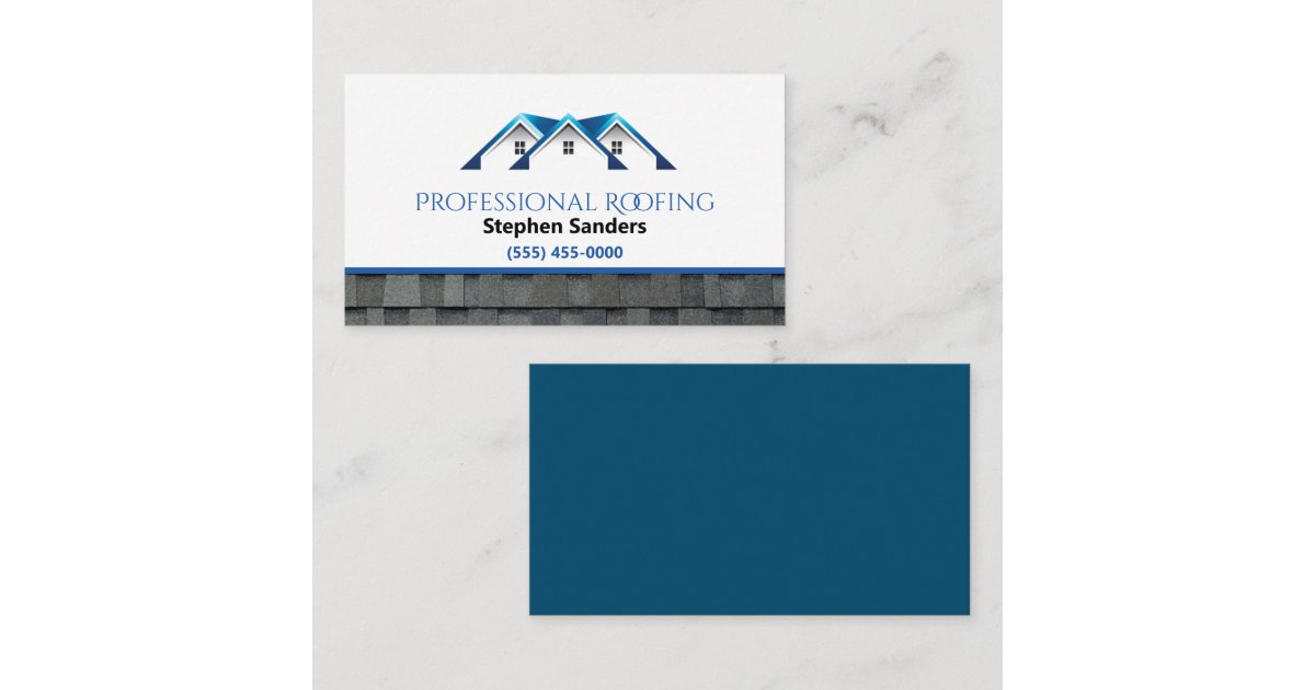 Professional Roofing Shingles Construction Business Card | Zazzle