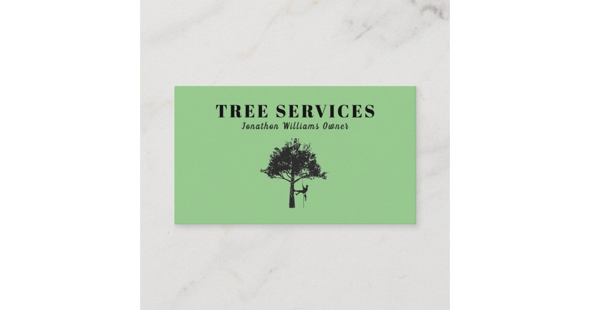 Professional Tree Trimming Service Business Card | Zazzle