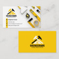 Professional Yellow Home Renovation Construction Business Card | Zazzle