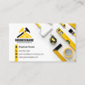 Professional Yellow Home Renovation Construction Business Card | Zazzle