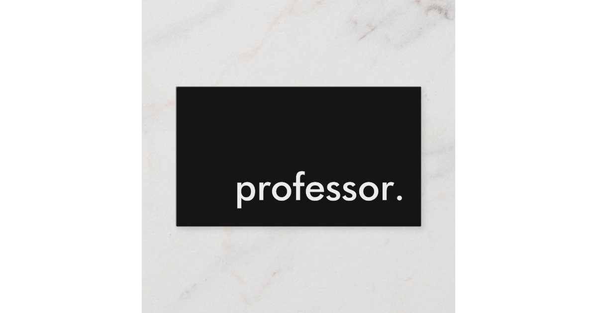 professor. business card | Zazzle