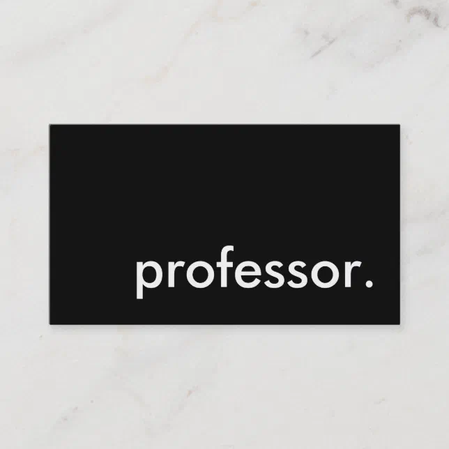 professor. business card | Zazzle