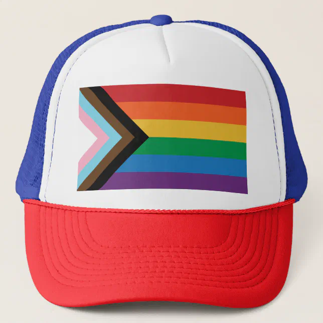 Progress Pride Flag - Inclusive Gay Pride Hat | Zazzle