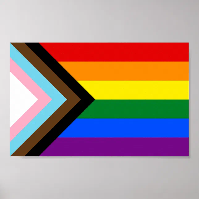 Progress Pride Flag LGBTQ+ Poster | Zazzle
