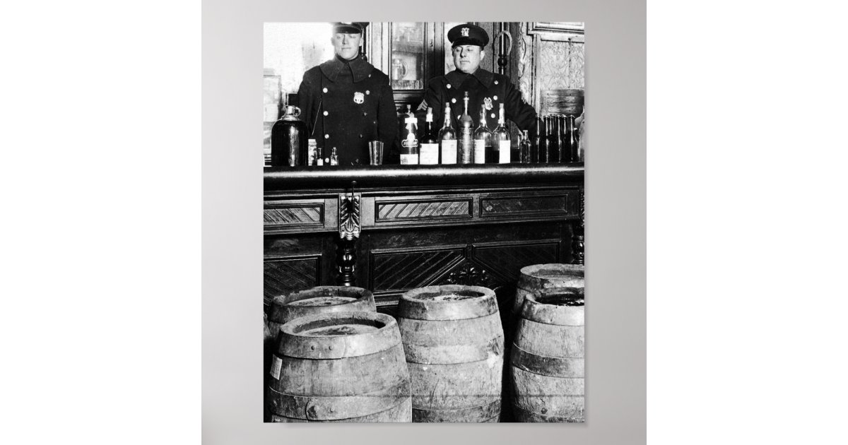Prohibition - Speakeasy Police Raid Bootlegger - M Poster | Zazzle
