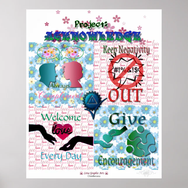 Project: ACKNOWLEDGE Poster | Zazzle