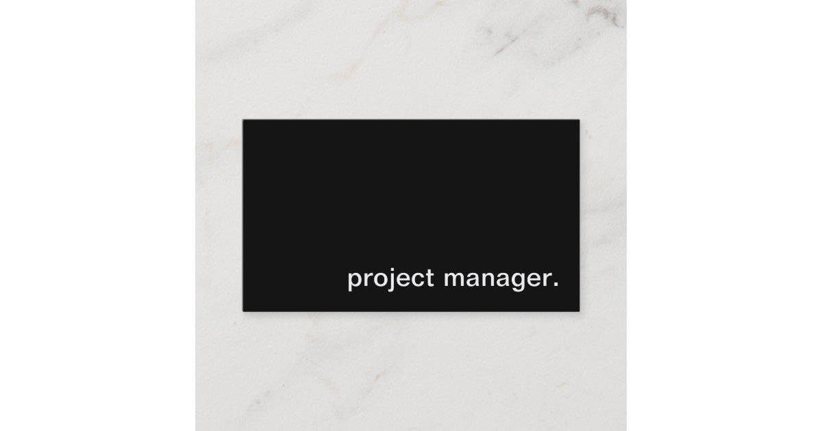 Project Manager Business Card | Zazzle.co.uk