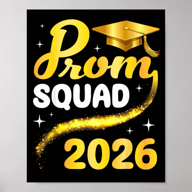 Prom squad 2026 senior graduation class of schoolP Poster | Zazzle