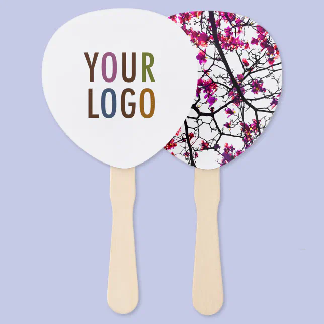 Promotional Custom Hand Fan with Your Logo & Photo | Zazzle