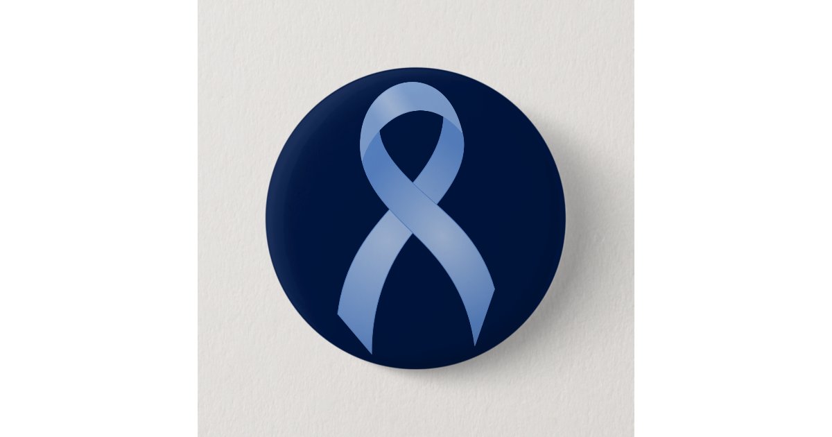 Prostate Cancer Light Blue Ribbon 6 Cm Round Badge | Zazzle