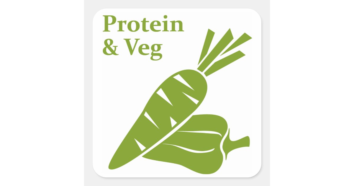 Protein & Veg day sticker | Zazzle