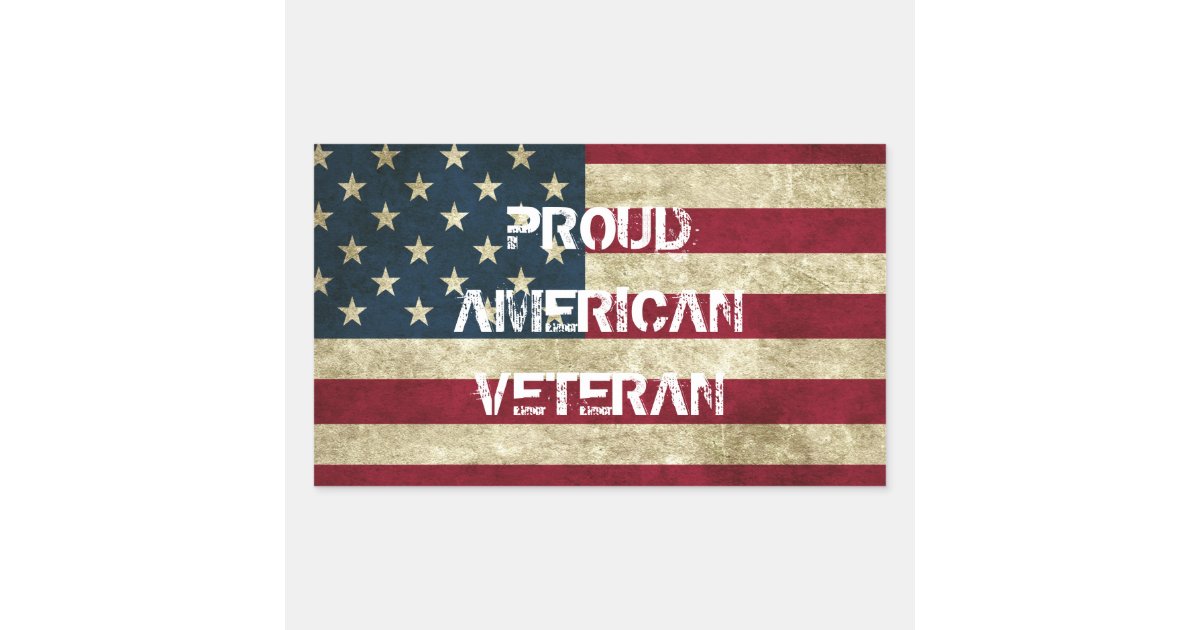 Proud American Veteran Sticker | Zazzle