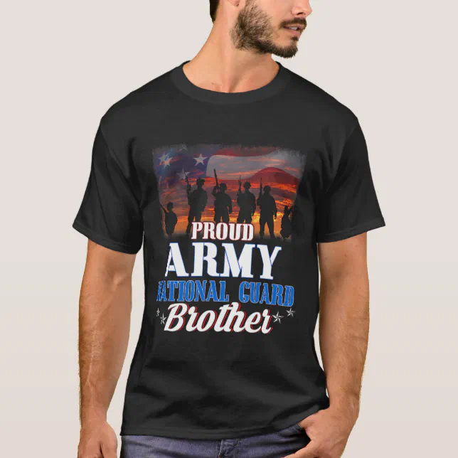 Proud Army National Guard Brother US Flag Shirt Pa | Zazzle