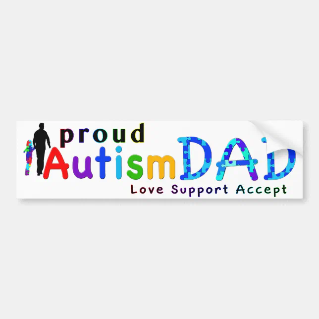Proud Autism Dad Bumper Sticker | Zazzle