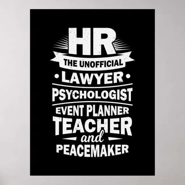 Proud Human Resources Poster | Zazzle