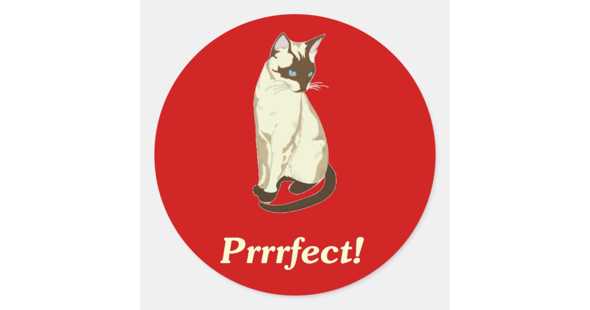 Prrrfect! Classic Round Sticker | Zazzle