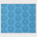 Prussian Blue on Blue Atom Symbols Wrapping Paper | Zazzle