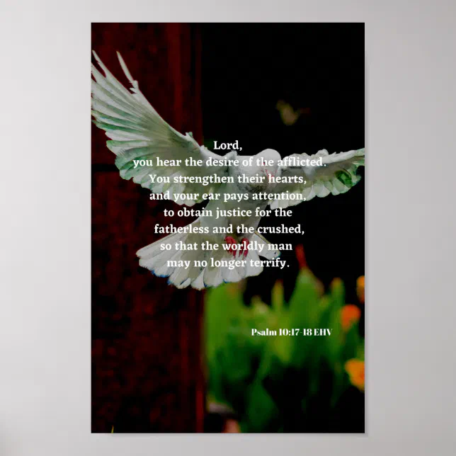 Psalm 10 Bible Verse Poster | Zazzle