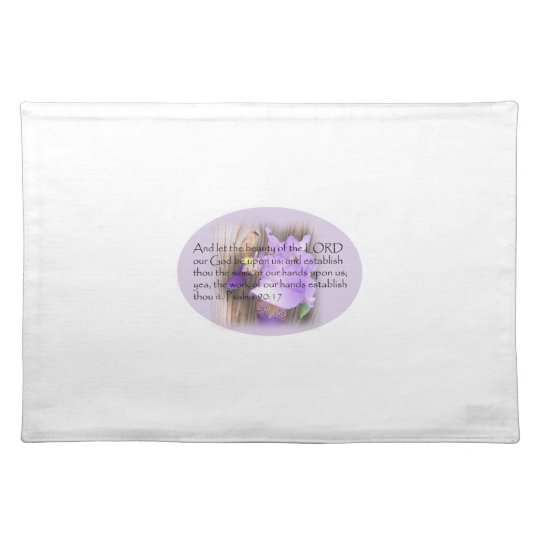Psalm 90 17 KJV Bible Verse Placemat Zazzle co uk