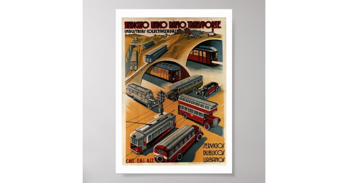 Public Transportation Union Poster | Zazzle