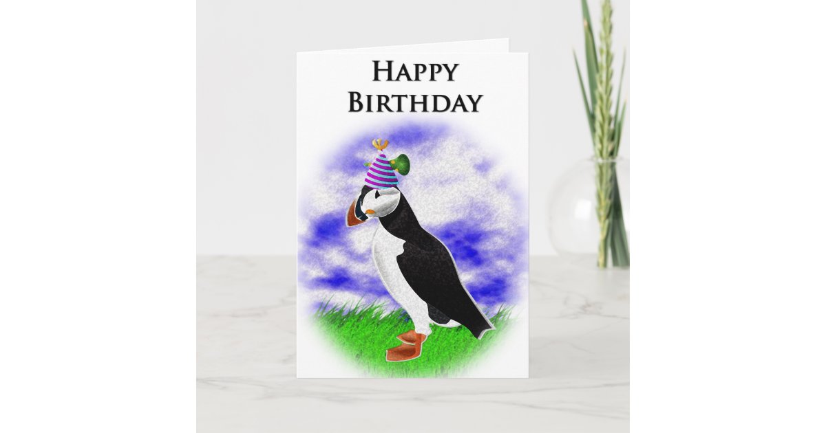 Puffin Birthday Card | Zazzle