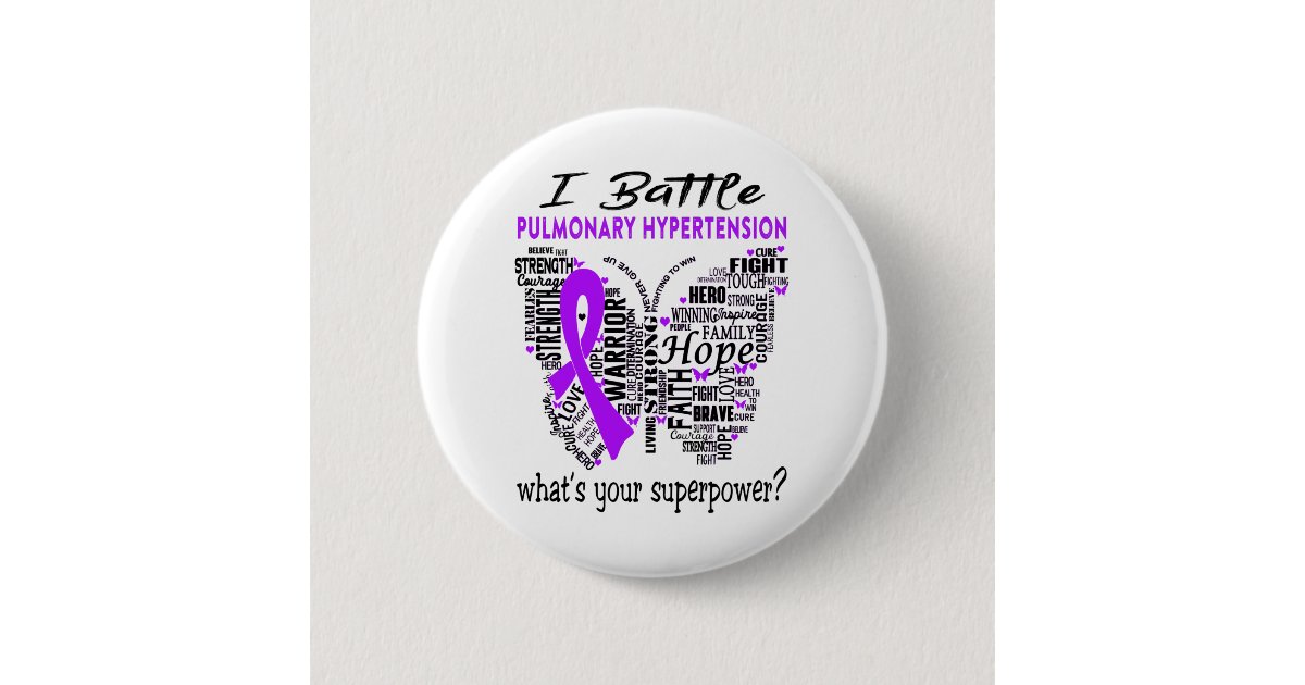 Pulmonary Hypertension Awareness Month Ribbon Gift 6 Cm Round Badge ...