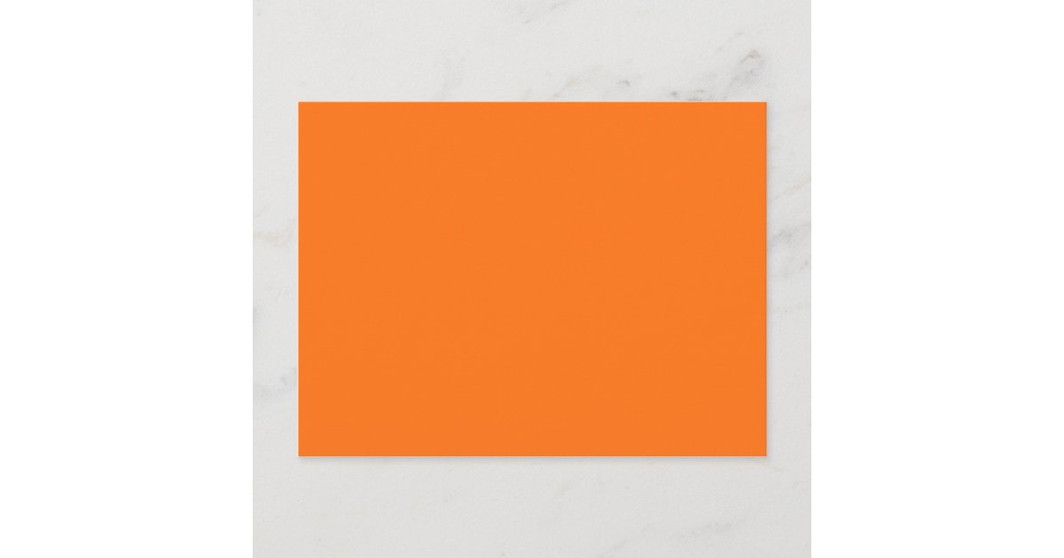 Pumpkin hex code FF7518 Postcard | Zazzle