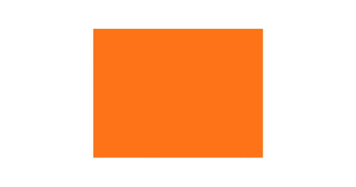 Pumpkin hex code FF7518 Postcard | Zazzle.co.uk