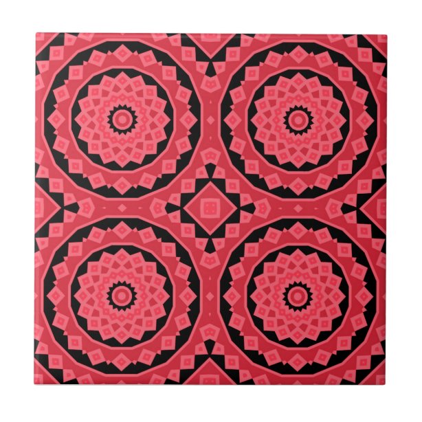 Pink Moroccan Decorative Ceramic Tiles | Zazzle.co.uk