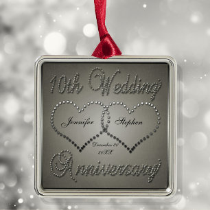 10 year wedding anniversary ornament store