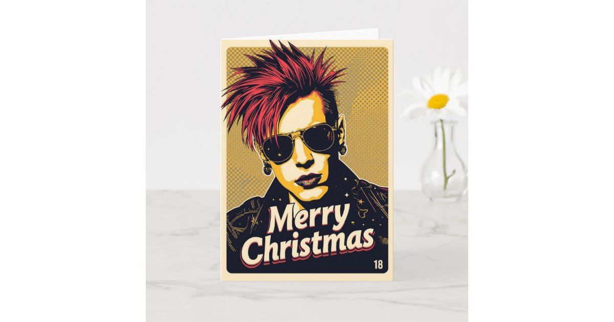 punk christmas card | Zazzle