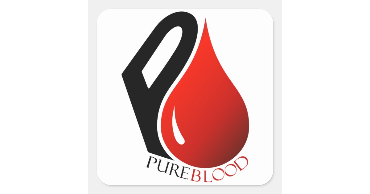 PUREBLOOD SQUARE STICKER | Zazzle