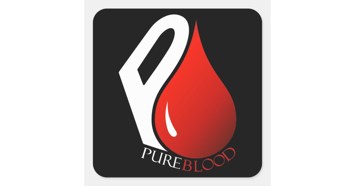 PUREBLOOD SQUARE STICKER | Zazzle