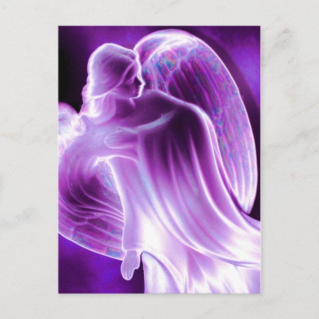 Purple Angel Postcard | Zazzle