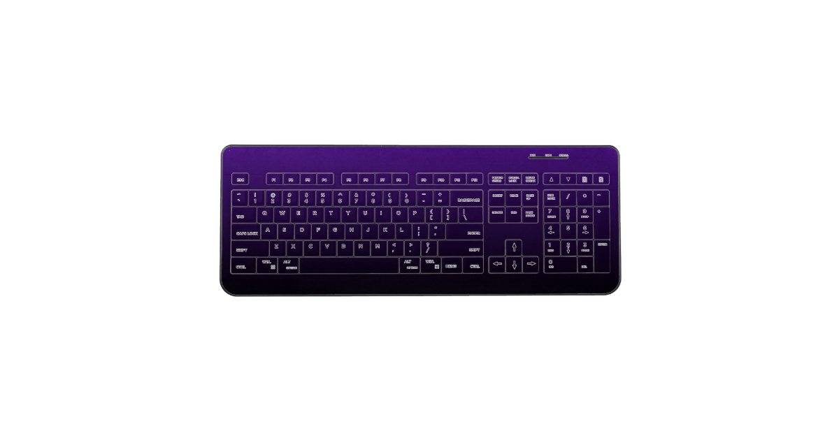 Purple Black Ombre Wireless Keyboard | Zazzle