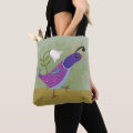 Purple Dancing Quail with Lily Tote Bag | Zazzle
