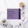 Purple Details Enclosure Card | Zazzle