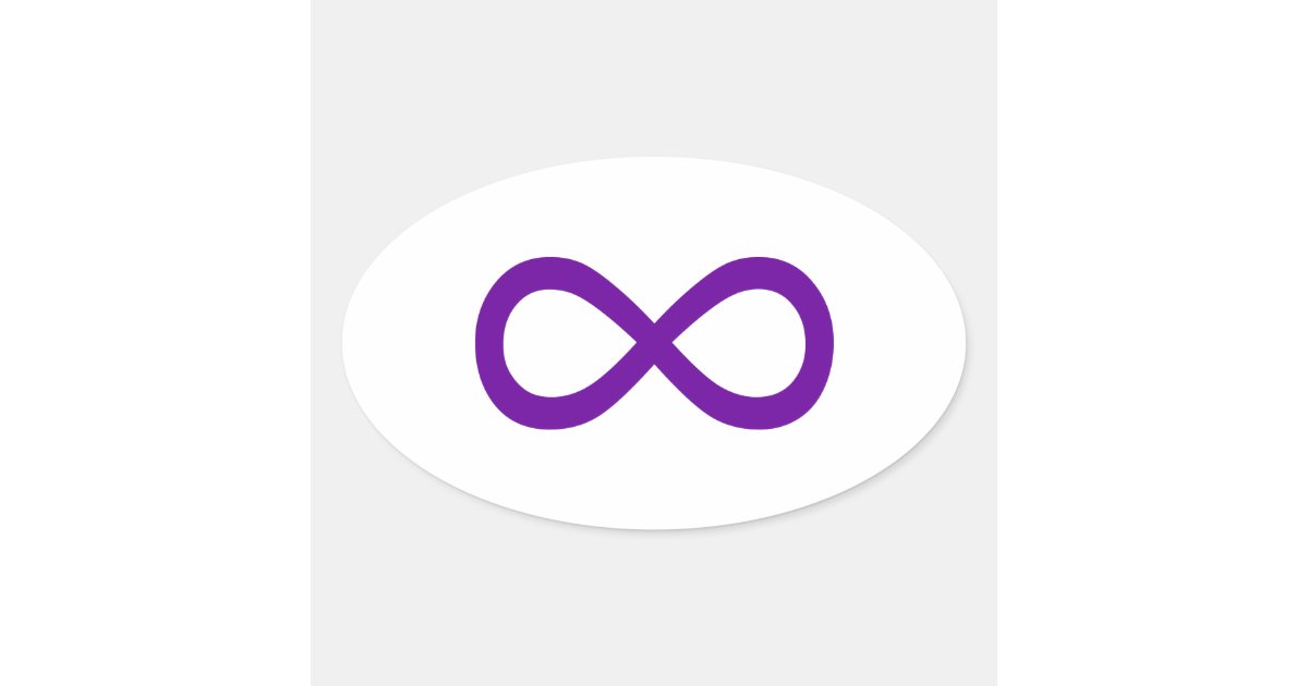 Purple Infinity Symbol Oval Sticker | Zazzle