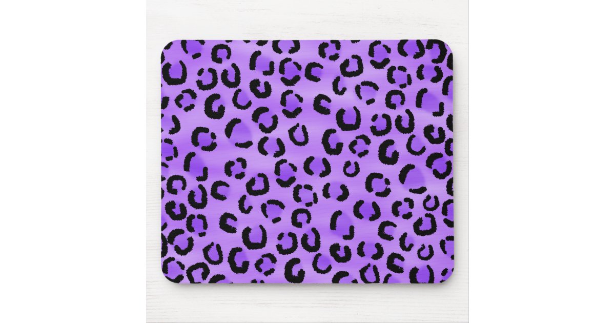 Purple Leopard Print Pattern. Mouse Mat | Zazzle