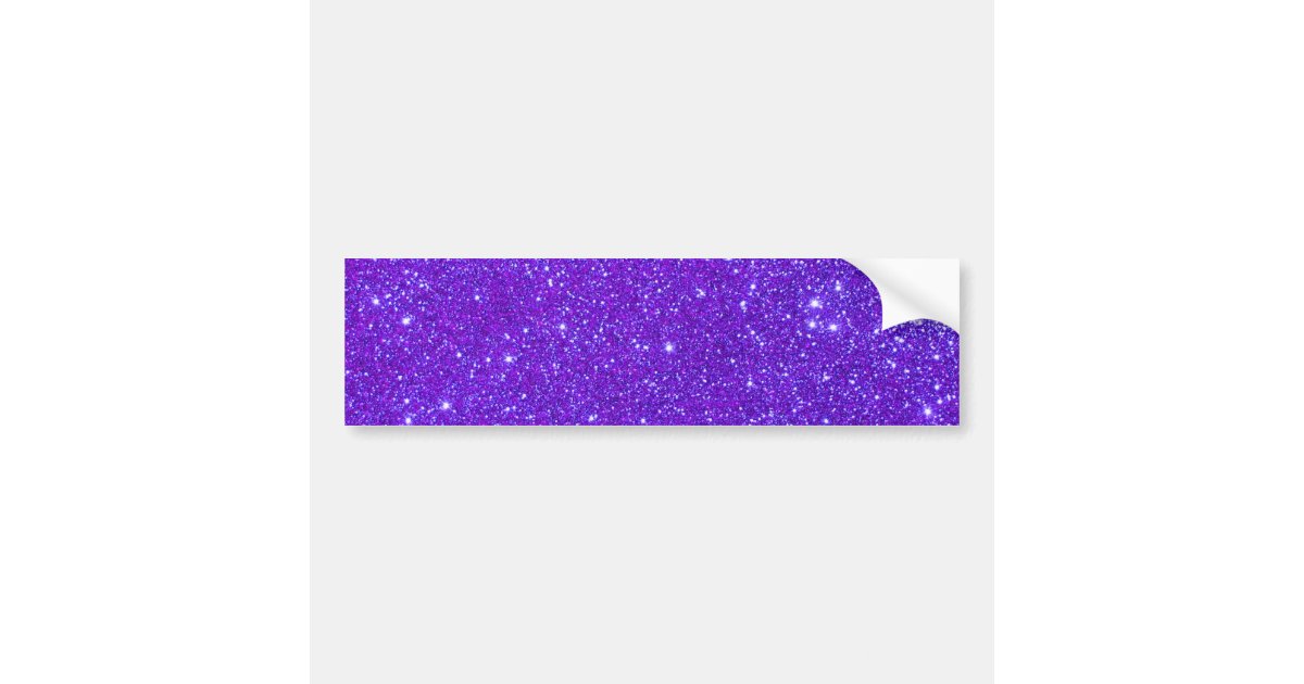 Purple Sparkle Glitter Custom Design Your Own Bumper Sticker | Zazzle