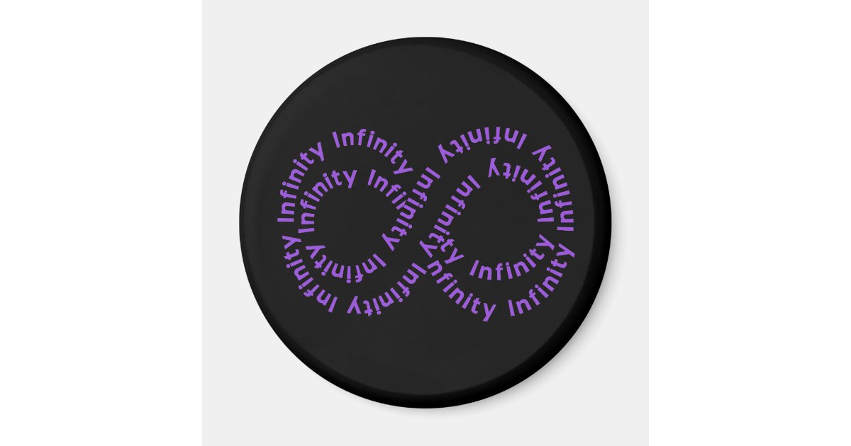 Purple Text Infinity Symbol Magnet | Zazzle