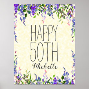 Happy 50th Birthday Posters & Prints | Zazzle UK
