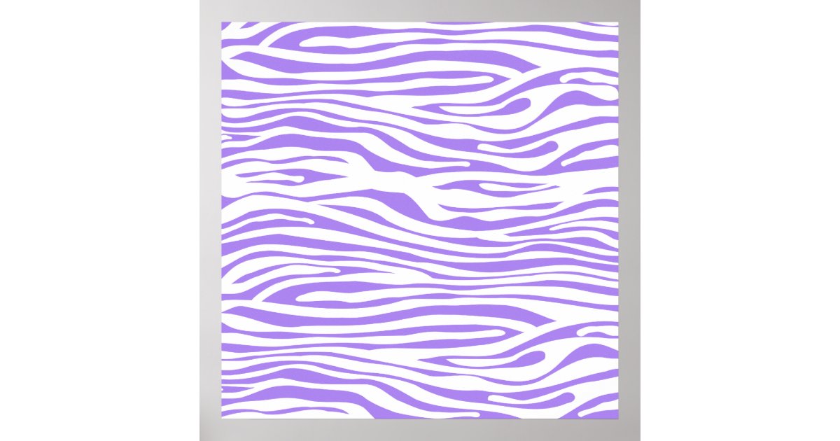 Purple Zebra stripe pattern Poster | Zazzle