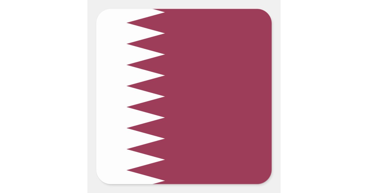 Qatar Flag Square Sticker | Zazzle
