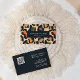 QR CODE Animal Skin Leopard spot earth colours Business Card | Zazzle
